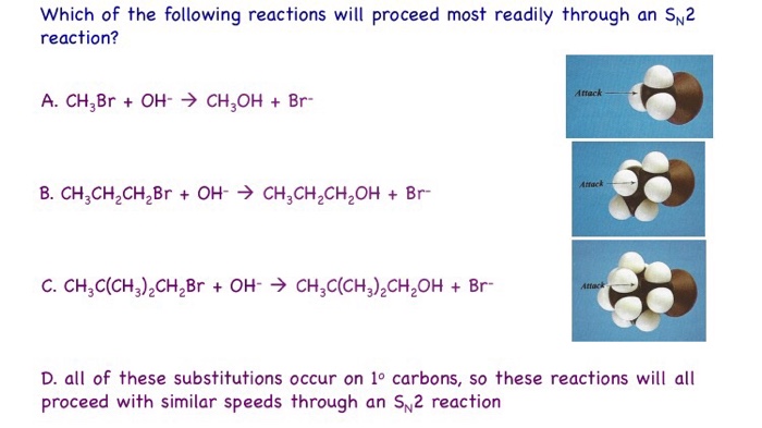 Solved Which of the following reactions will proceed most | Chegg.com