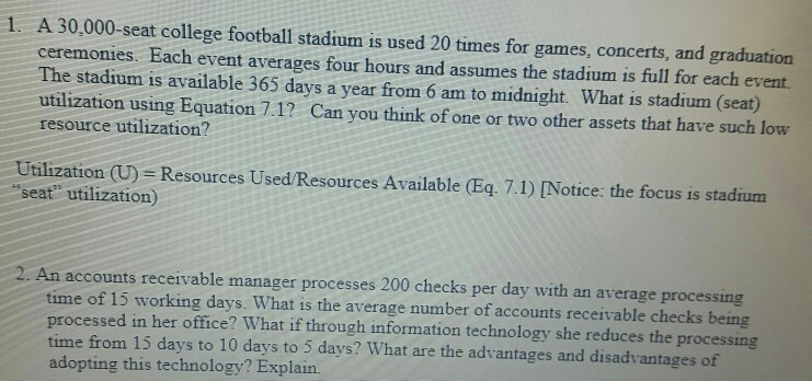 Solved Hi, I need help with my Operations Management | Chegg.com