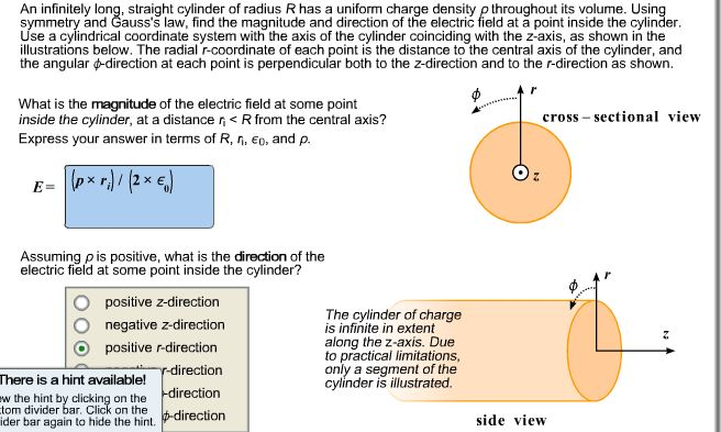 Solved An infinitely Long, straight cylinder of radius R has | Chegg.com