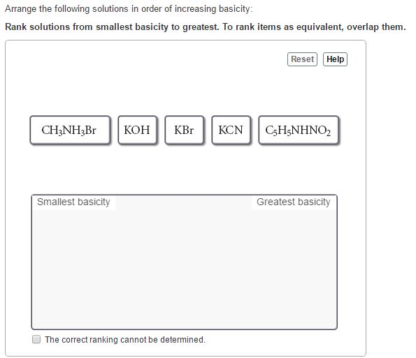Solved Arrange the following solutions in order of | Chegg.com