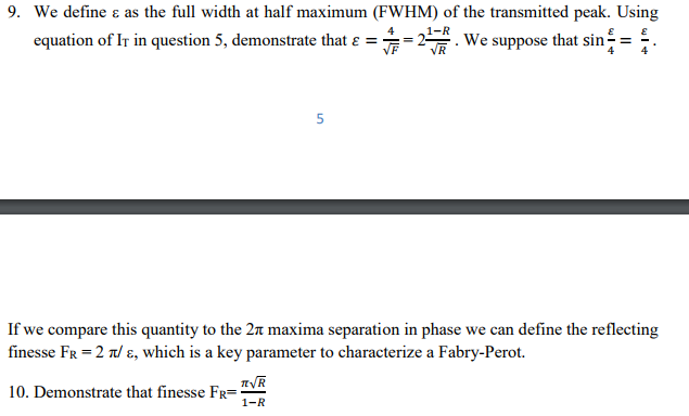 We define ε as the full width at half maximum (FWHM) | Chegg.com