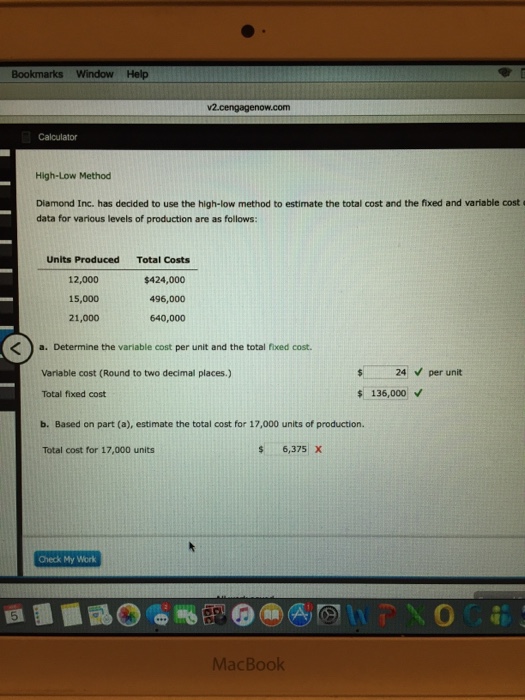 Solved High-Low Method Diamond Inc. has decided to use the | Chegg.com