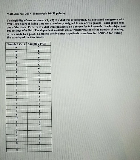 Solved Math 308 Fall 2017 Homework 16 (50 points) The | Chegg.com