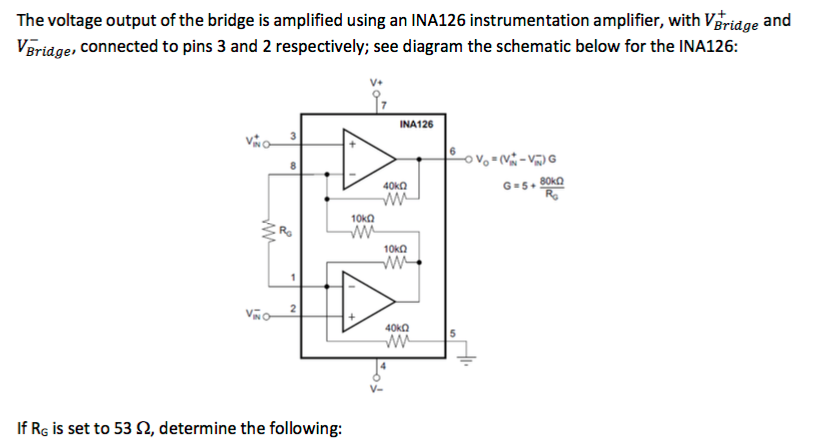 Solved The voltage output of the bridge is amplified using | Chegg.com