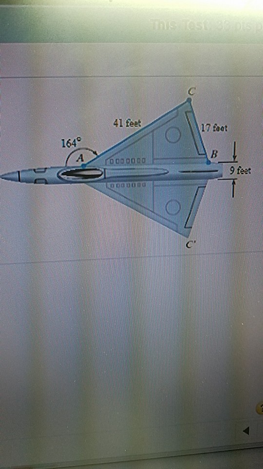 Solved 41 feet 17 foat 164 9 feet Cr | Chegg.com