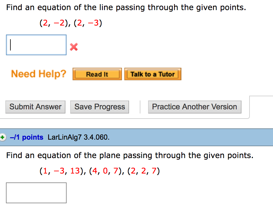 Solved Find An Equation Of The Line Passing Through The