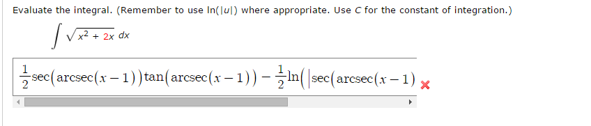 Solved Evaluate the integral. (Remember to use In(|u|) where | Chegg.com
