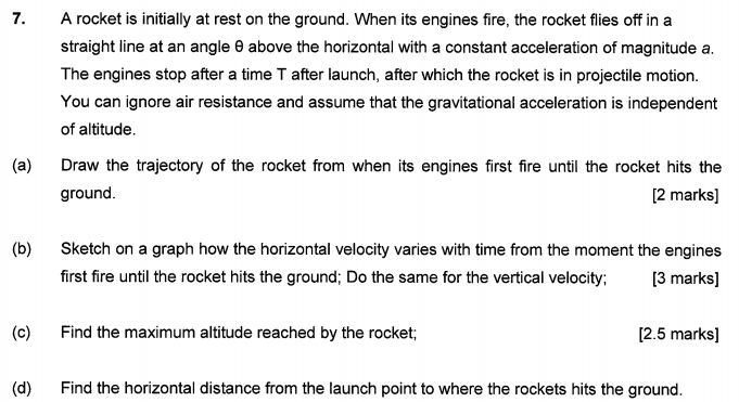 Solved 7. A rocket is initially at rest on the ground. When | Chegg.com