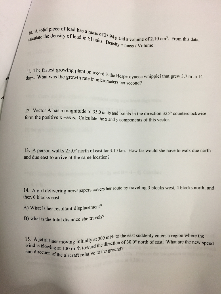 Solved A solid piece of lead has a mass of 23.94 g and a | Chegg.com