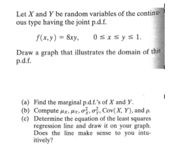 Solved Let X and Y be random variables of the continuous | Chegg.com