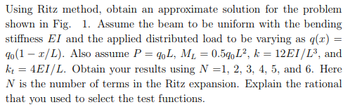 Solved tion for the pro sing Ritz method, obtain an | Chegg.com