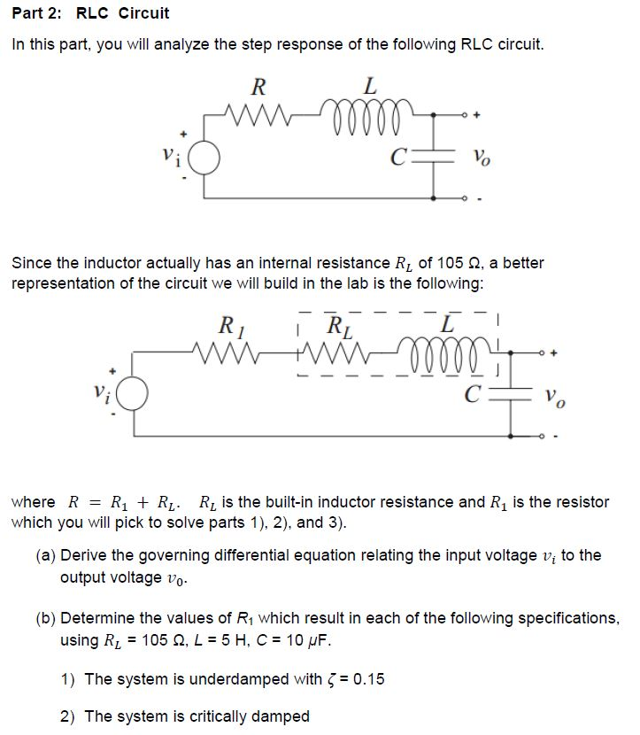 Solved In this part, you will analyze the step response of | Chegg.com