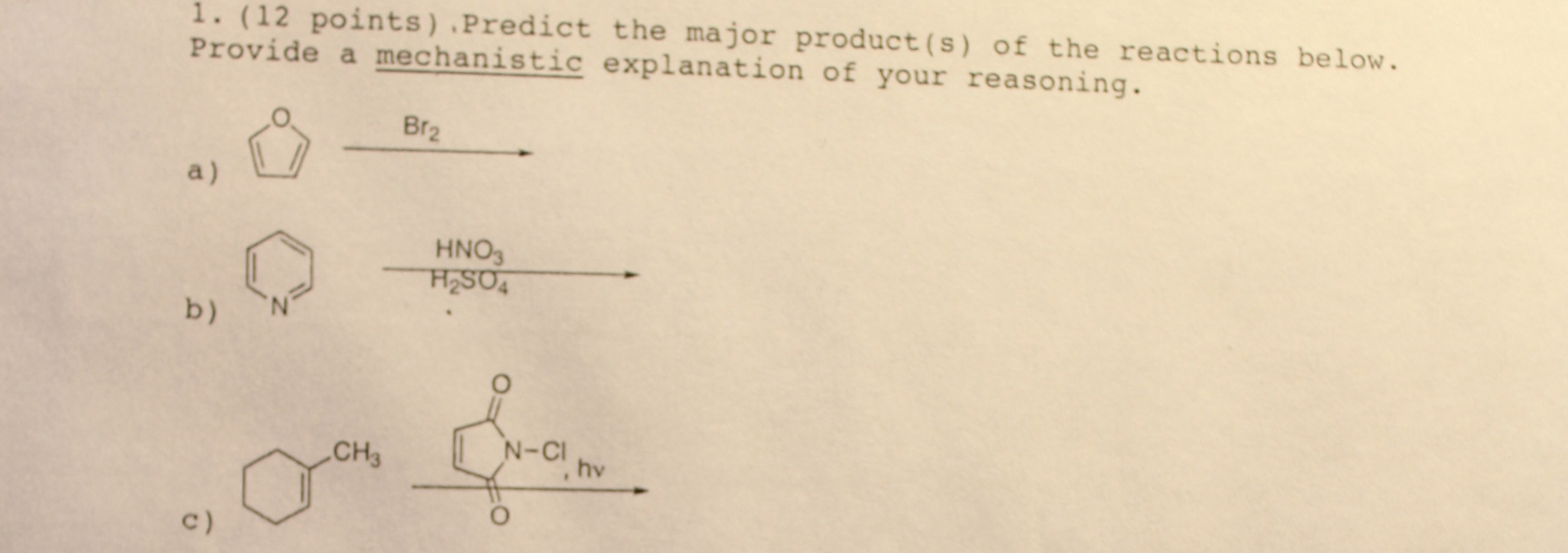 Solved Predict the major product(s) of the reactions below. | Chegg.com