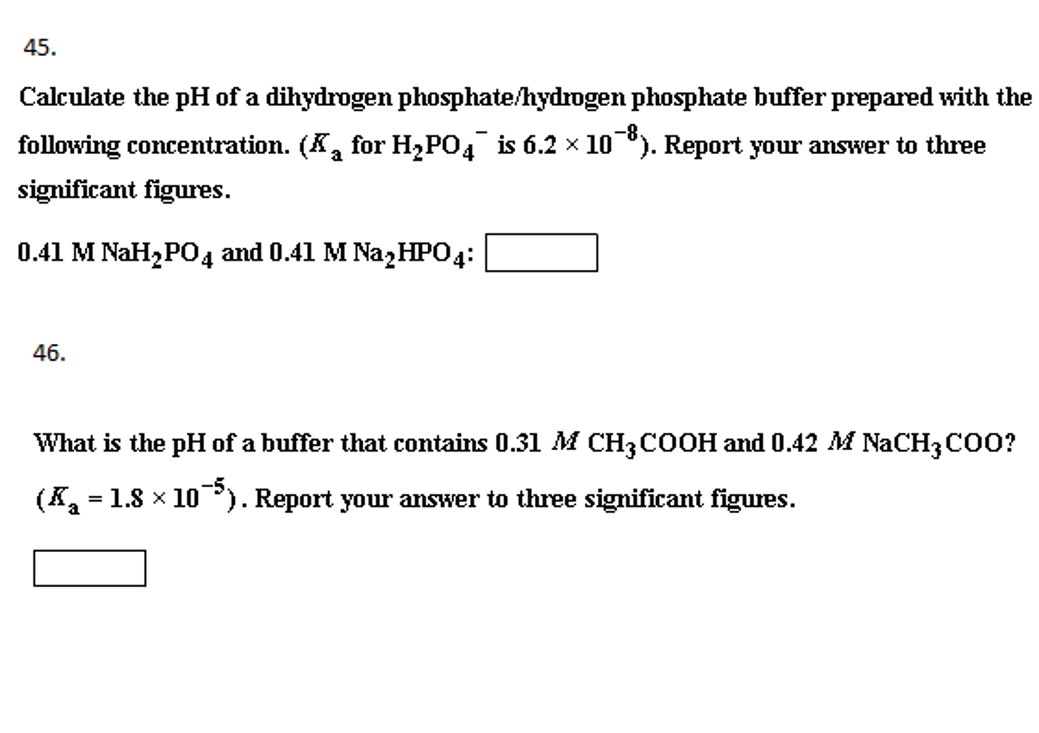 Solved Calculate the pH of a dihydrogen phosphate/hydrogen | Chegg.com