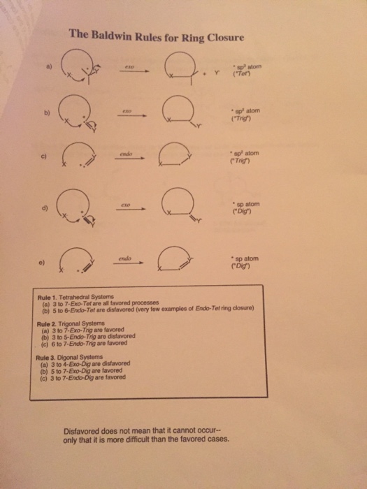 Solved are guidelines to predict whether ring formation is a | Chegg.com
