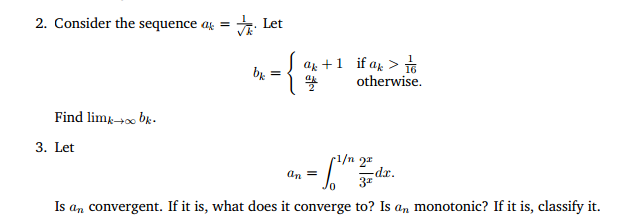 Solved Consider the sequence a_k = 1/squareroot k. Let b_k | Chegg.com