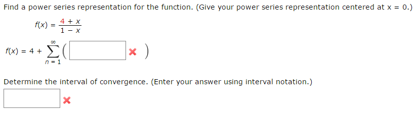 Solved Find a power series representation for the function. | Chegg.com