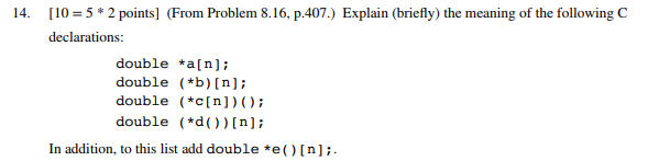 Solved 14. [10 5*2 points] (From Problem 8.16, p.407.) | Chegg.com