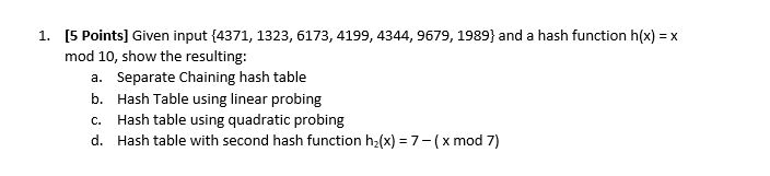 Solved Given input {4371, 1323, 6173, 4199, 4344, 9679, | Chegg.com