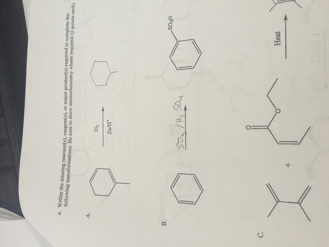 Solved Write the missing reactant(s), reagent(s), or major | Chegg.com