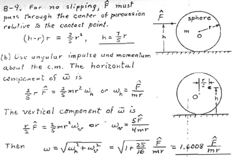 Solved 8-9. A uniform sphere of mass m and radius r lies on | Chegg.com
