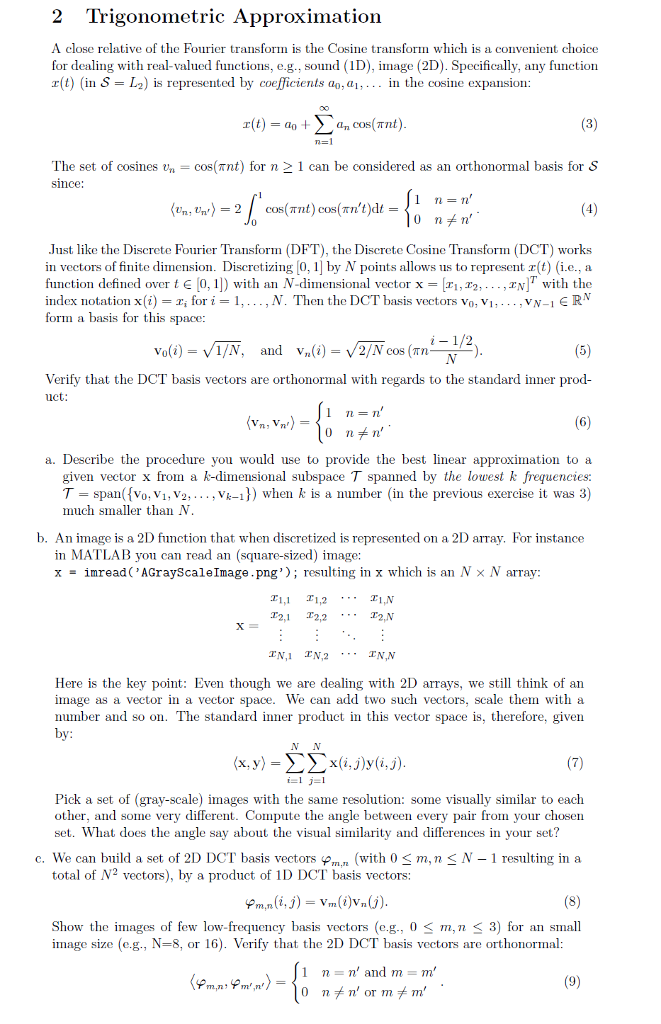 2 Trigonometric Approximation A close relative of the | Chegg.com