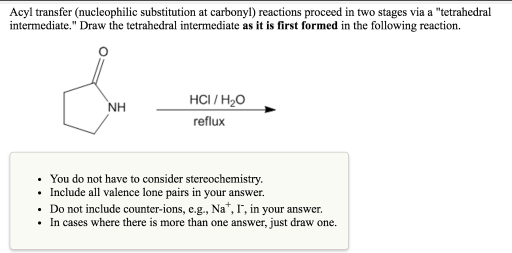 Solved Acyl transfer (nucleophilic substitution at carbonyl) | Chegg.com