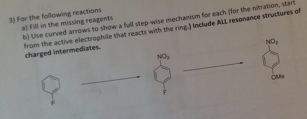 Solved 3) For the following reactions a) Fill in the missing | Chegg.com