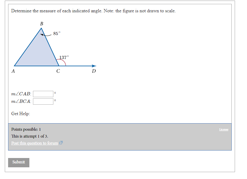Solved Determine The Measure Of Each Indicated Angle Note