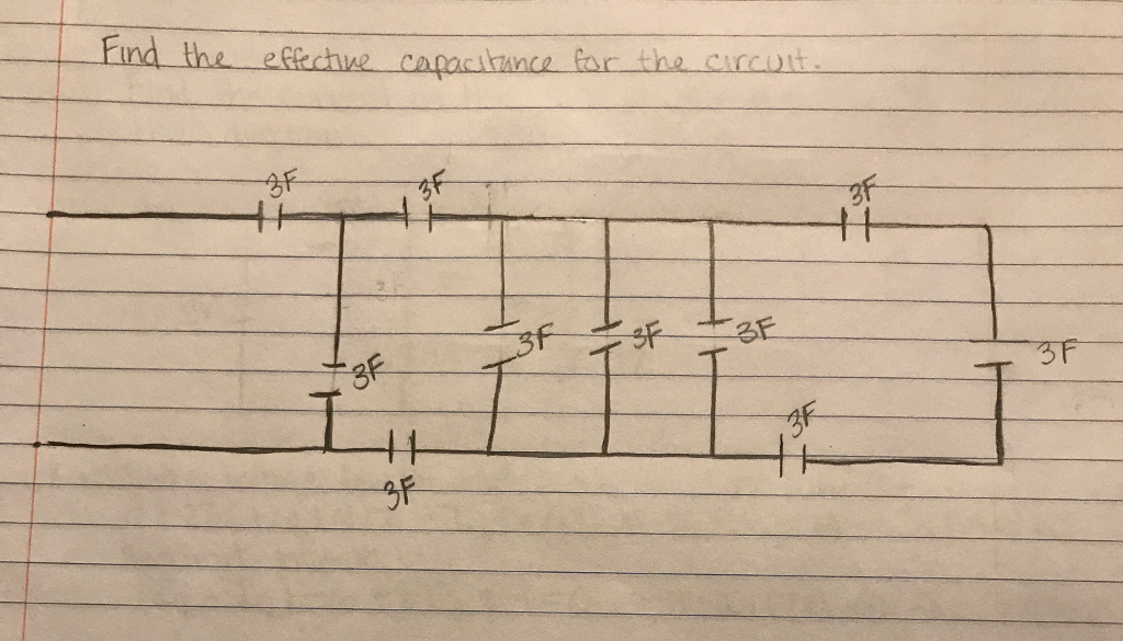 Solved Find the effective capacitance for the circuit. | Chegg.com