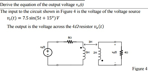 Solved Derive the equation of the output voltage v_0(t) The | Chegg.com