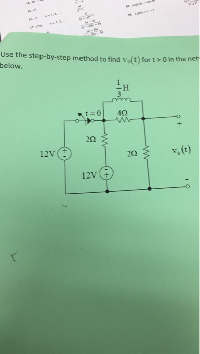 Solved Use the step-b-step method to find V_0(t) for t > 0 | Chegg.com