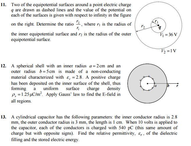Solved Two of the equipotential surfaces around a point | Chegg.com