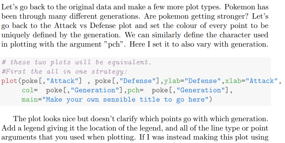 Solved Download the file ”pokemon 2018.csv” data file from | Chegg.com