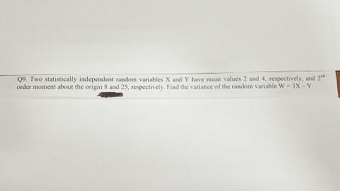 Solved Two statistically independent random variables X and | Chegg.com