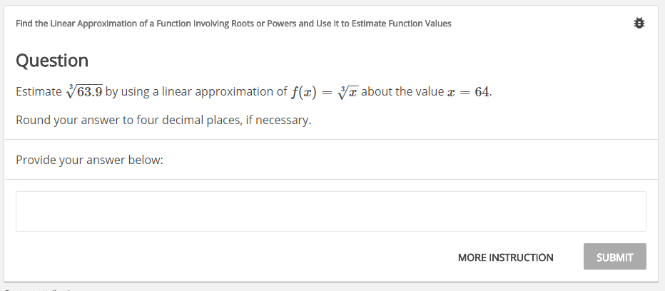 Solved Find The Linear Approximation Of A Function Involving