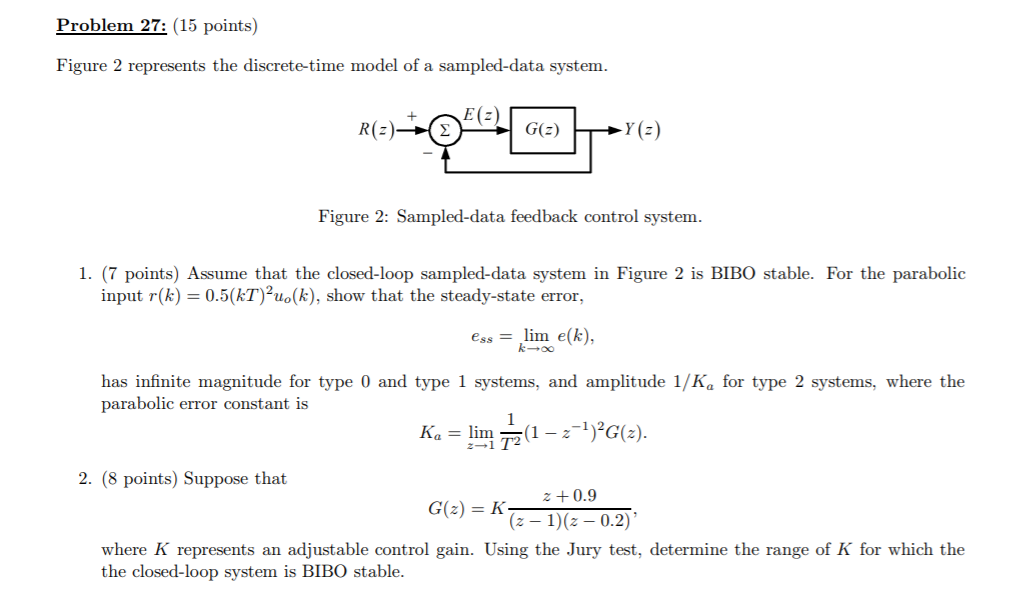 Solved Problem 27: (15 points) Figure 2 represents the | Chegg.com