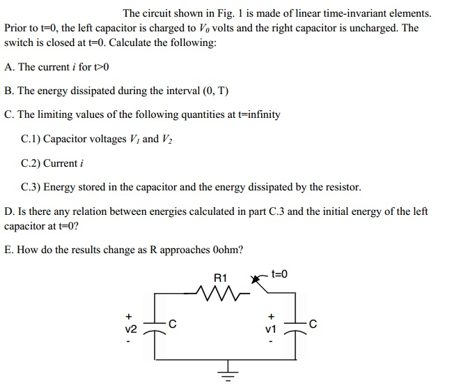 Solved The circuit shown in Fig. 1 is made of linear | Chegg.com
