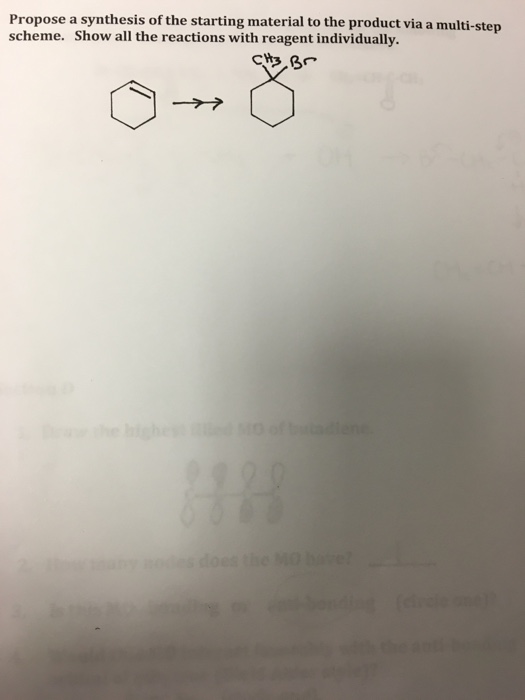 Solved Propose a synthesis of the starting material to the | Chegg.com