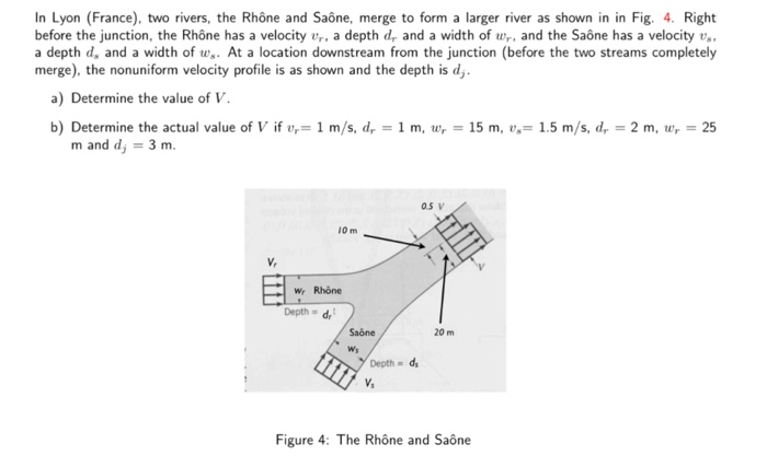 Solved In Lyon (France), two rivers, the Rhone and Saone, | Chegg.com