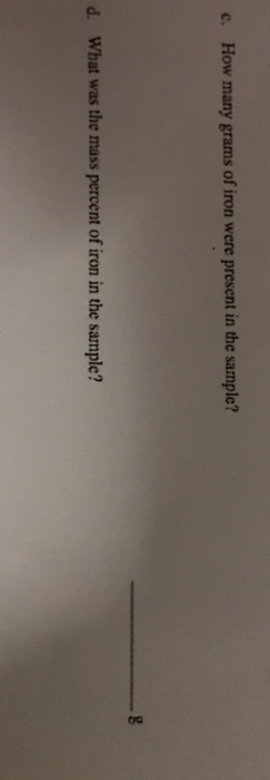 Solved Advance study Assignment Determination of Iron by | Chegg.com