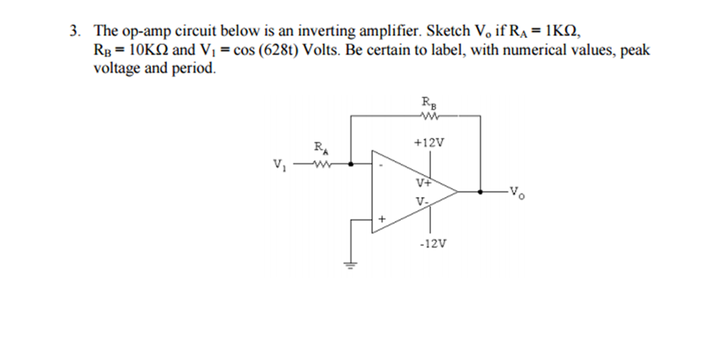 Solved The Op Amp Circuit Below Is An Inverting Amplifier