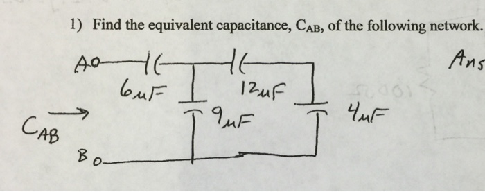 Solved Find the equivalent capacitance, C_AB, of the | Chegg.com