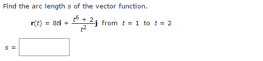 Solved: Find The Arc Length S Of The Vector Function. R(t)... | Chegg.com