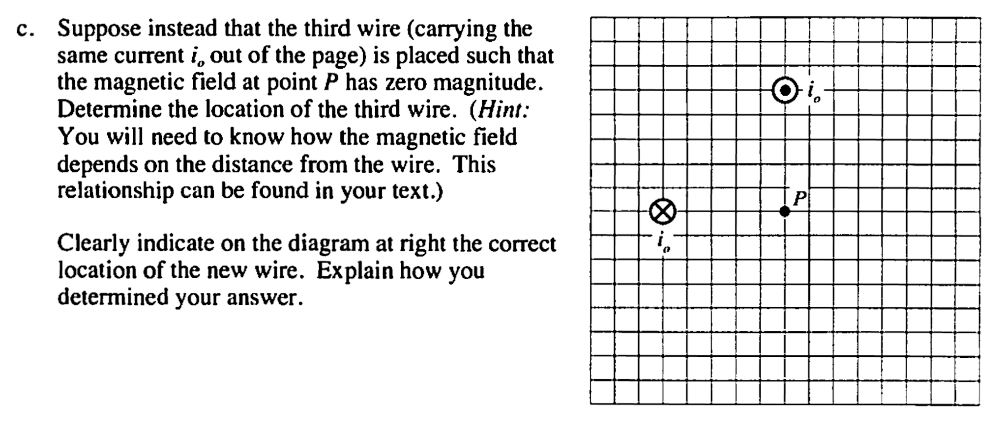 Solved Suppose instead that the third wire (carrying the | Chegg.com
