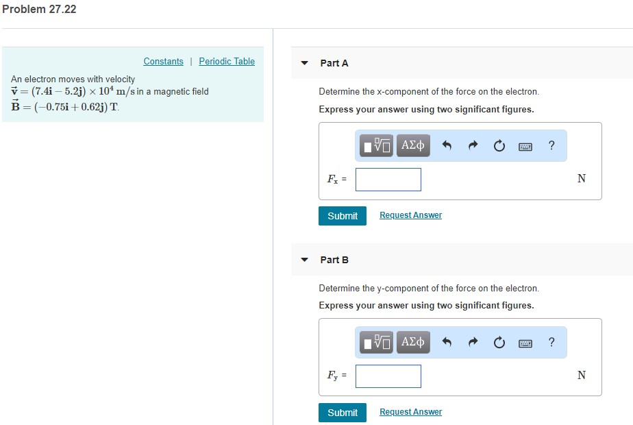 Solved Problem 27.22 Constants Periodic Table Part A An | Chegg.com