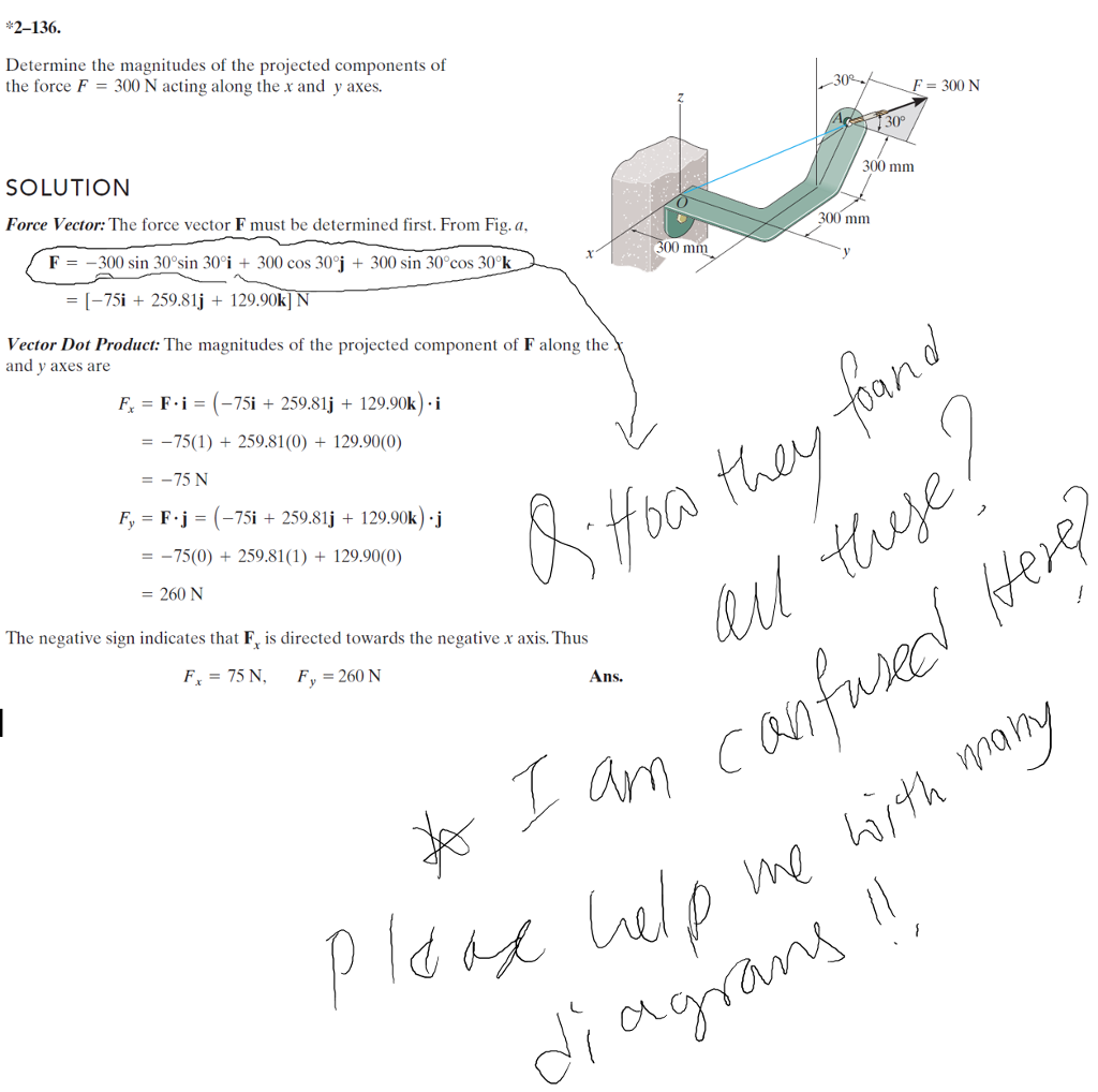 Solved Determine The Magnitudes Of The Projected Components
