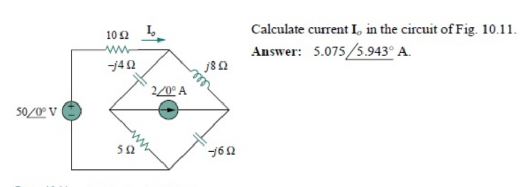 Solved Calculate Current I In The Circuit Of Fig 10 11