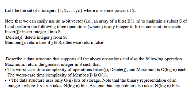 Solved Let I be the set of n integers {1,2,..., n} where n | Chegg.com ...