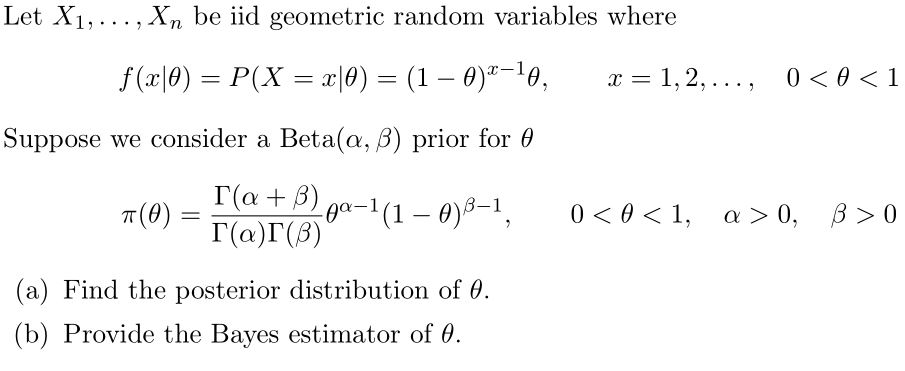 Solved Let X 1 X N Be Iid Geometric Random Variables